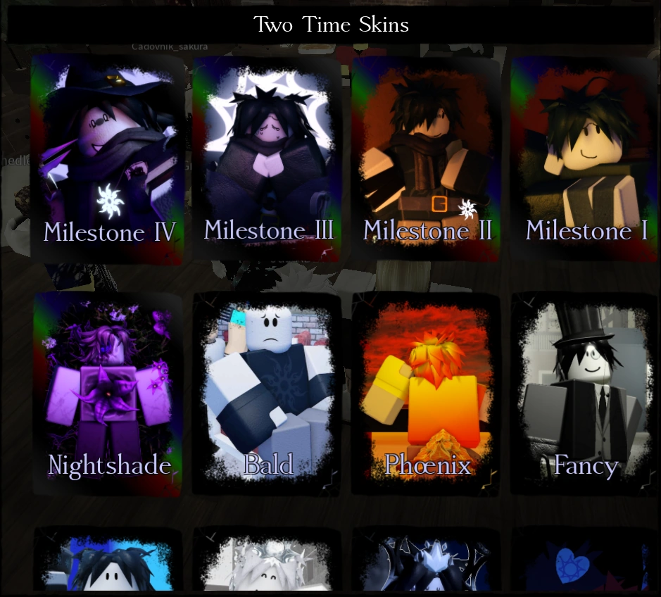 so i got all two time skins + milestones- | Fandom