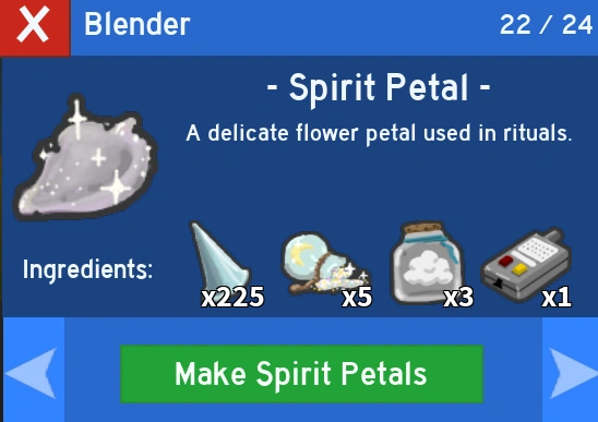 A Spirit Petal blender recipe if you do not wish to do Spirit Bear's ...