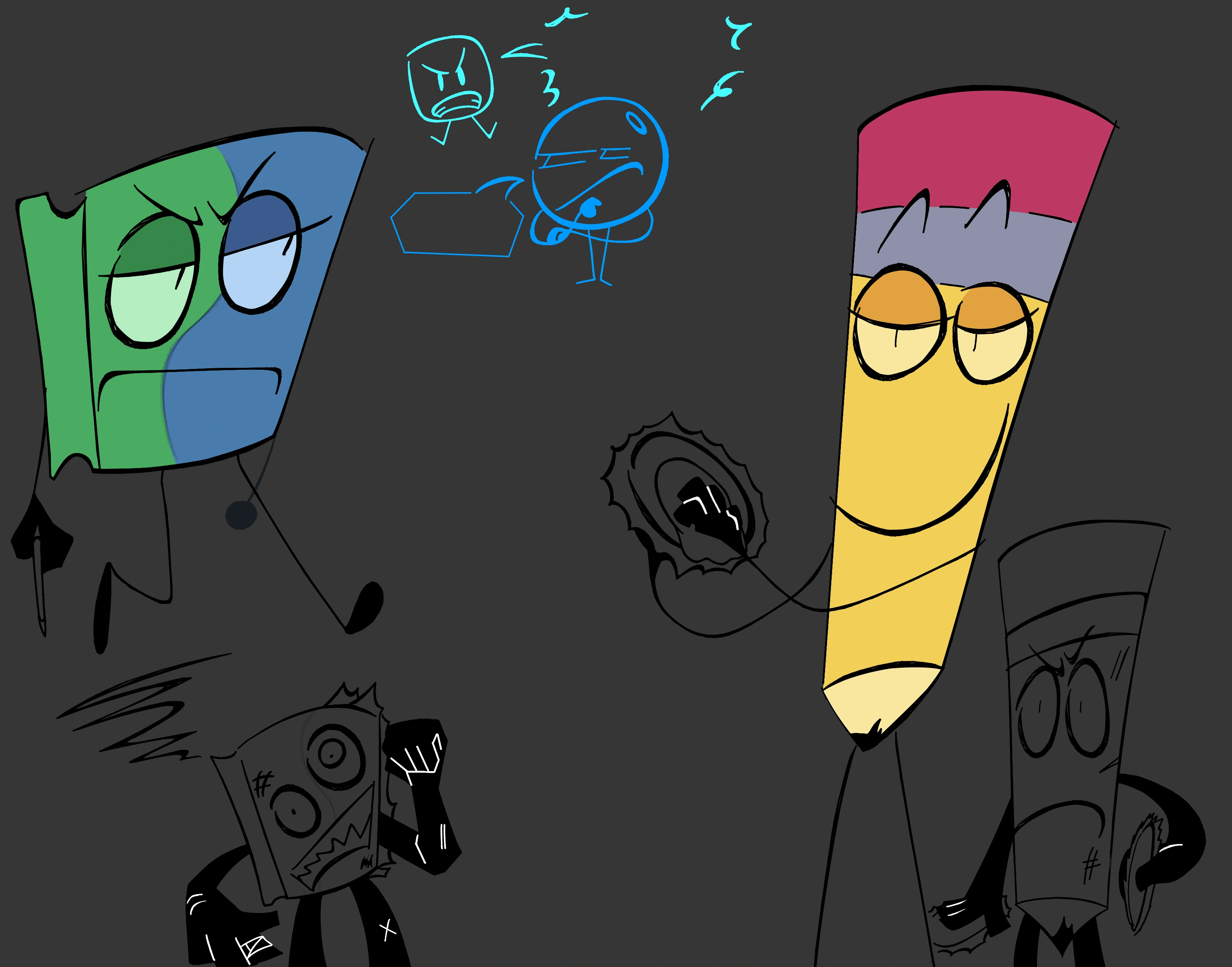 more drawings of a cooler book and pencil | Fandom