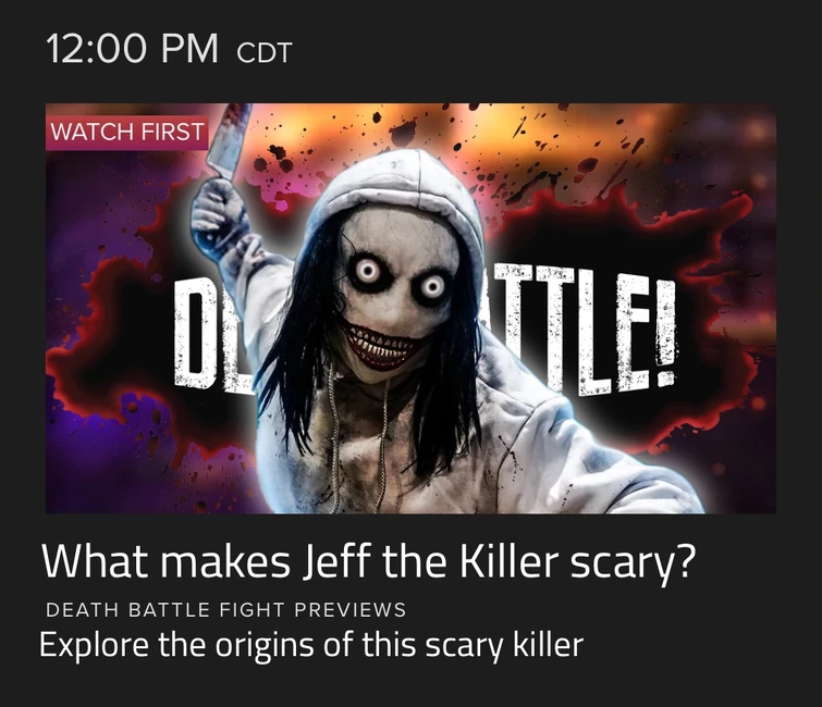 Johnny C vs Jeff the Killer preview titles | Fandom