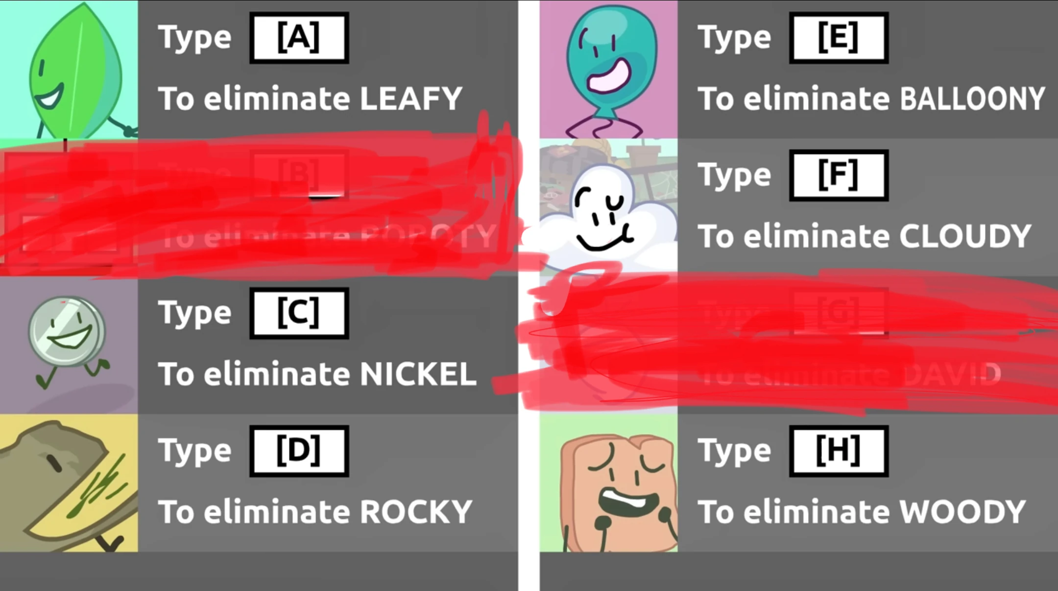 Voting viewer speedrun idfb (you don’t have to use the brackets just type there names also I ...