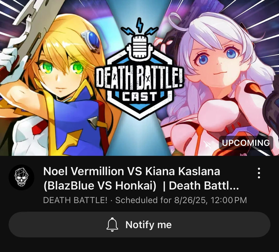 The next death battle cast is Noel Vermillion vs Kiana Kaslana, any ...