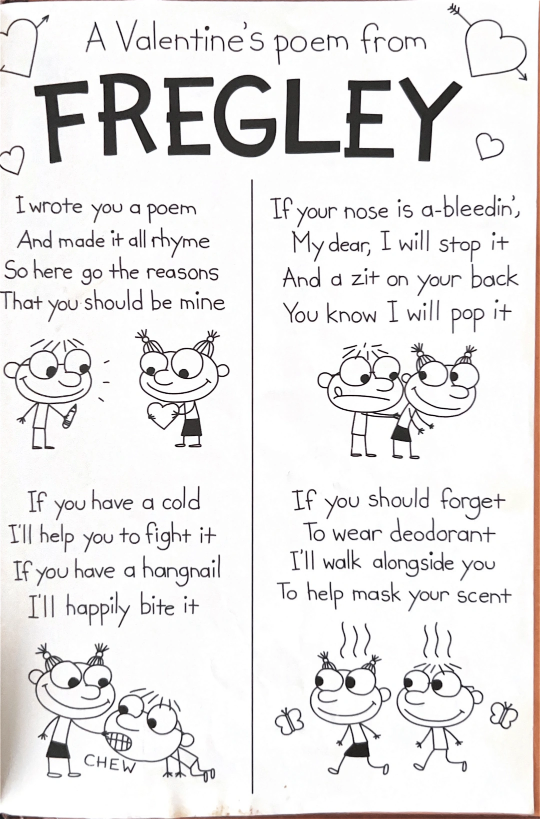 FLASHBACK: A Valentine's Day Poem from Fregley | Fandom