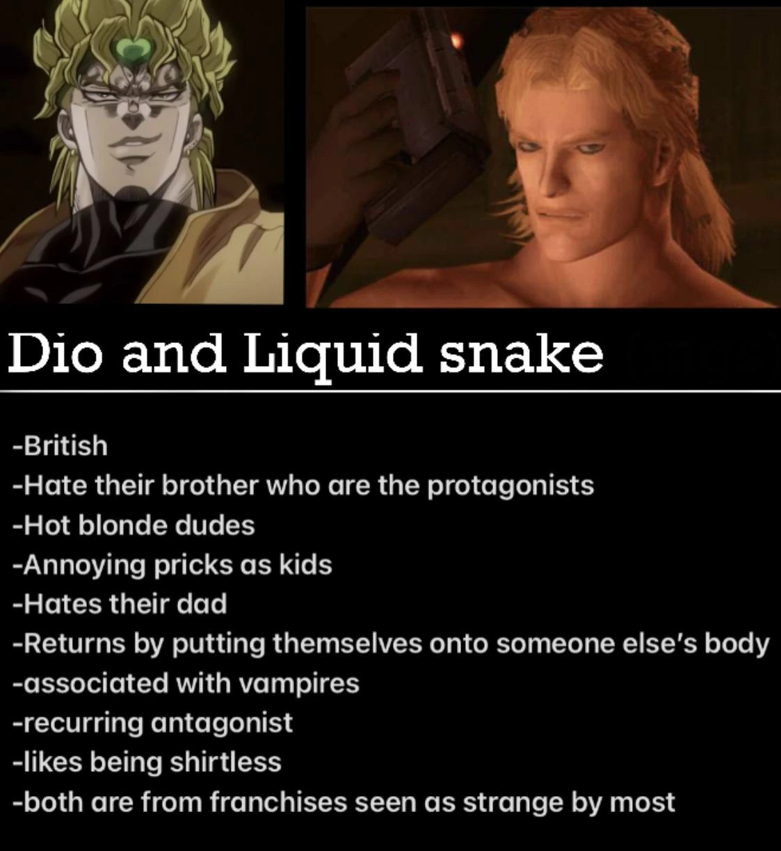 DIO and Liquid Snake connections | Fandom