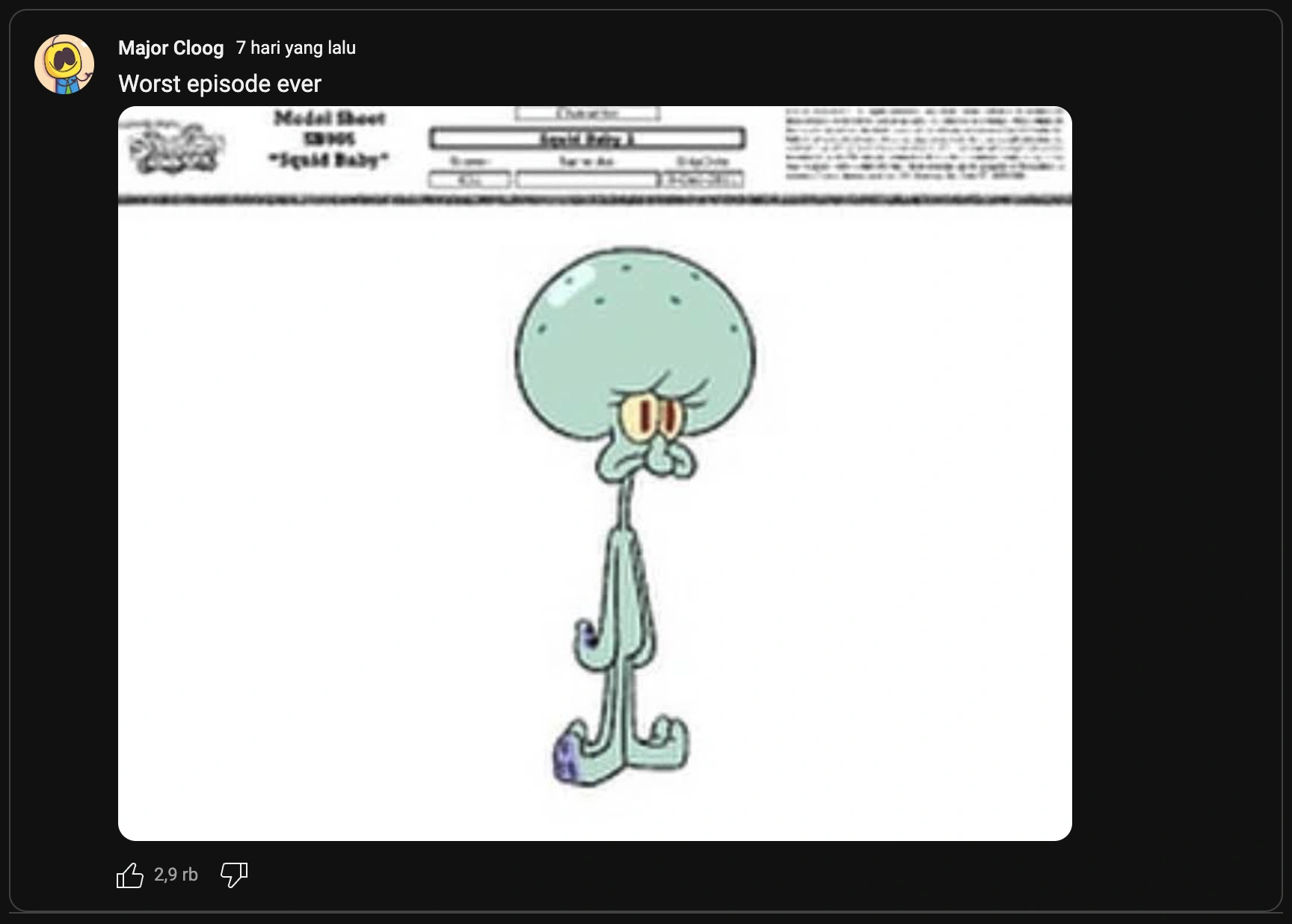 Can we all agree that Squid Baby is one of the worst SpongeBob episodes ...