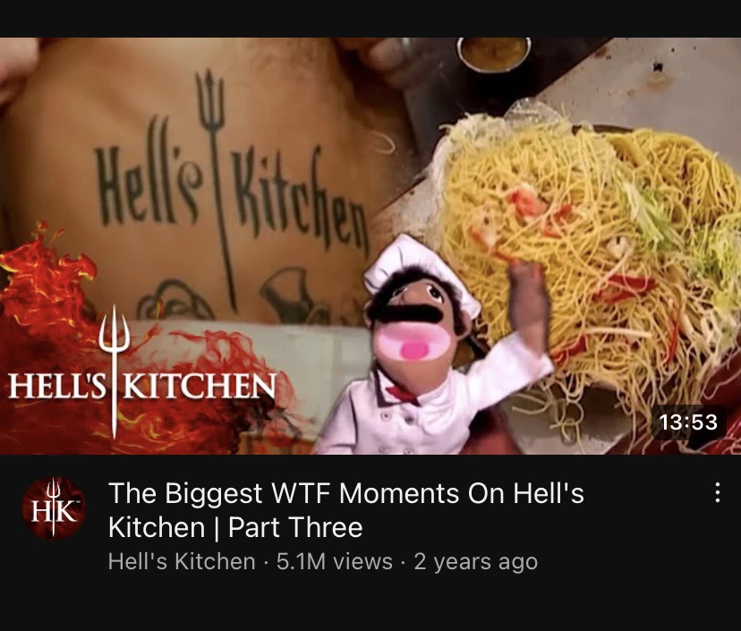 I randomly saw Chef Pee Pee on one of the video thumbnails in the Hell ...