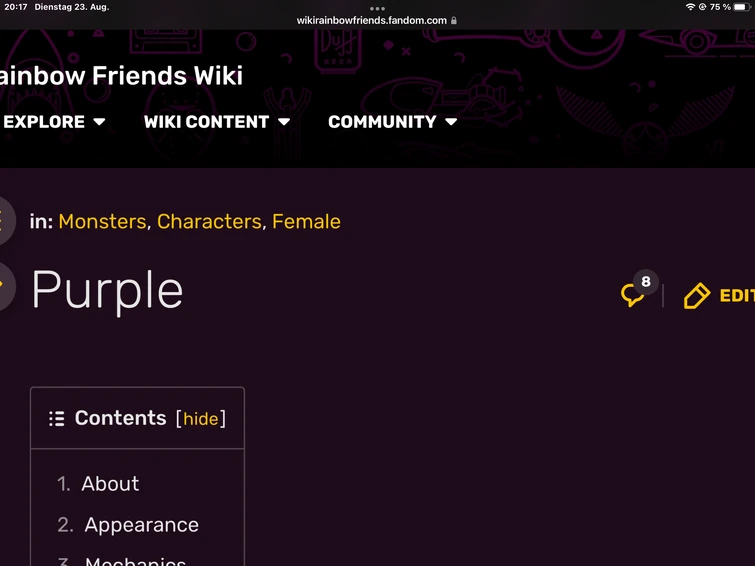 What gender is Purple? | Fandom