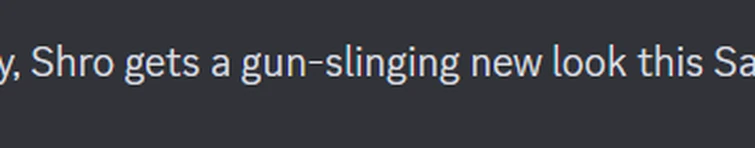 if shro ain't able to hold a gun in its redesign then ill explode /j ...