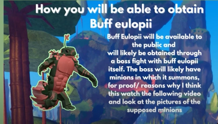 Nooooooo if your bad at fighting forget about getting buff eulopii | Fandom