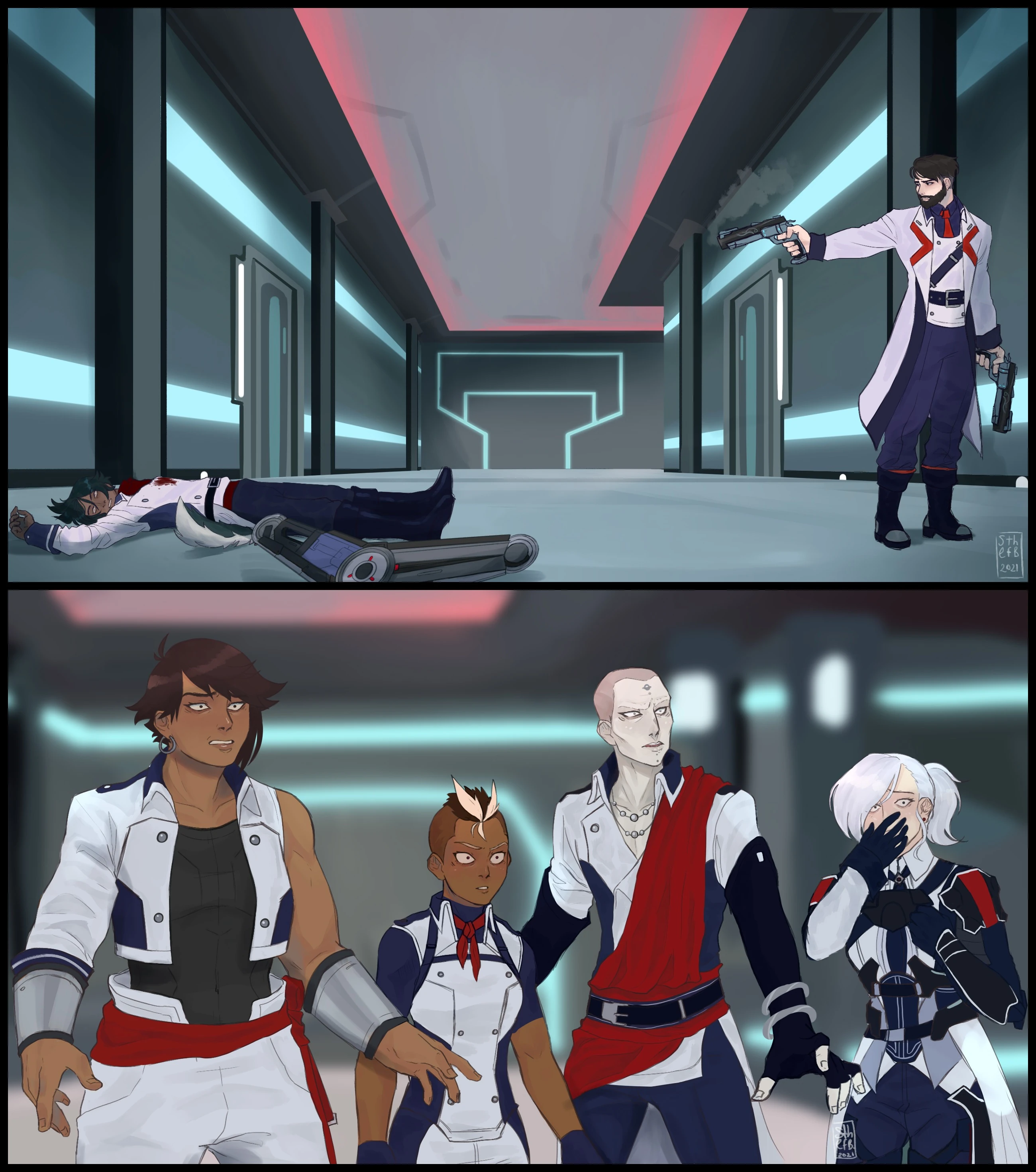 Fanart of Ironwood killing Marrow. | Fandom