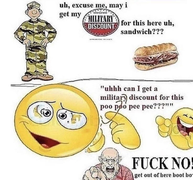 uhhh can I get a military discount for this poo poo pee pee??? | Fandom