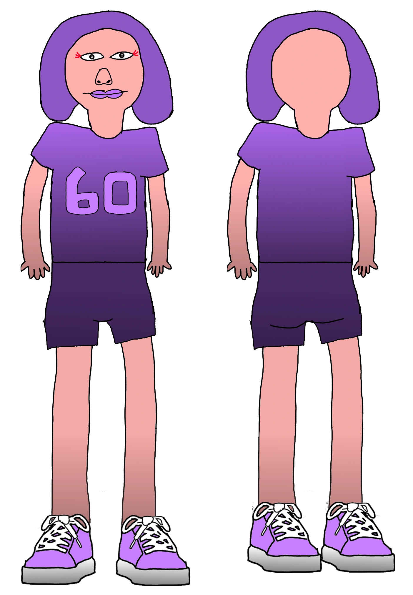 Humanized Numberblocks Sixty (60) Front and Back | Fandom