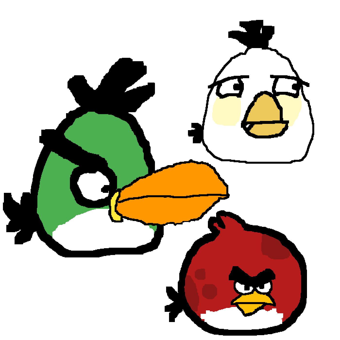 some poorly drawn angry birds | Fandom