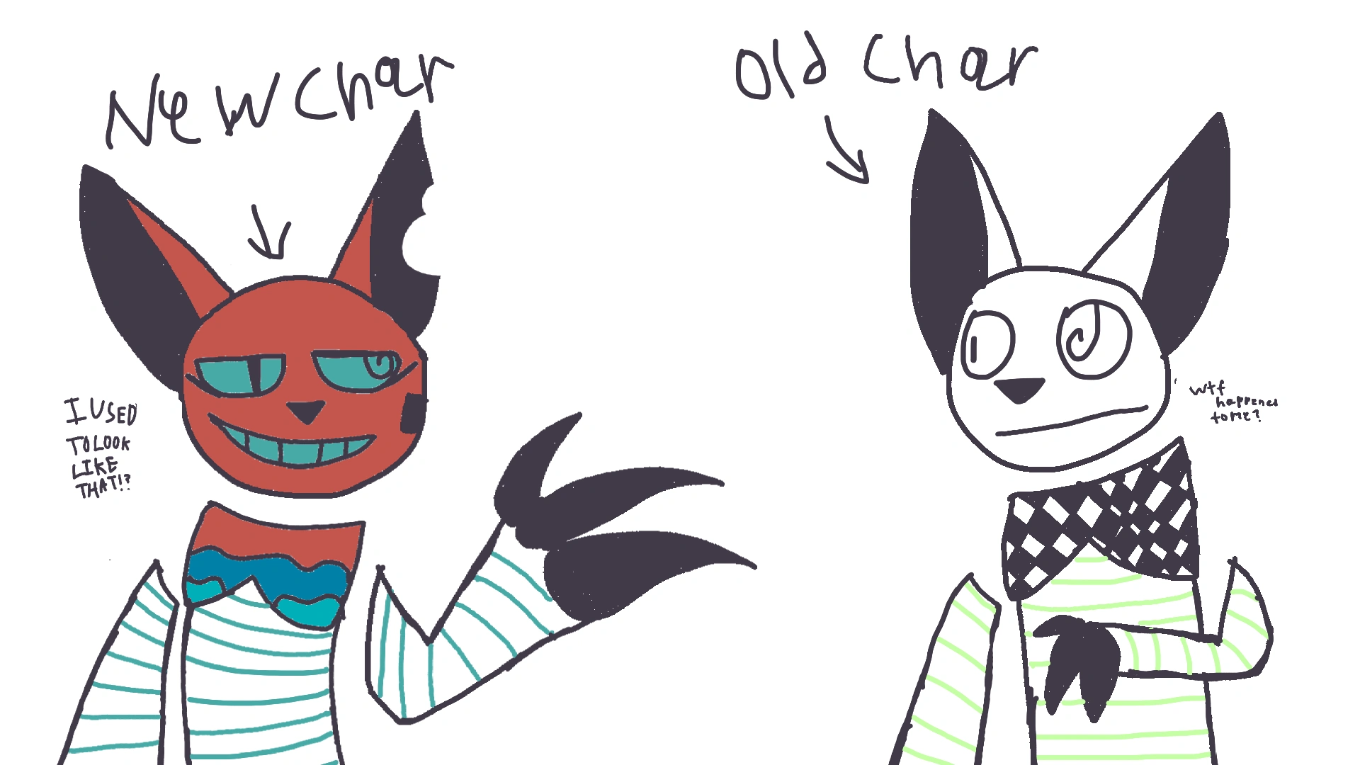 Redesigned Char Meets Original Char | Fandom