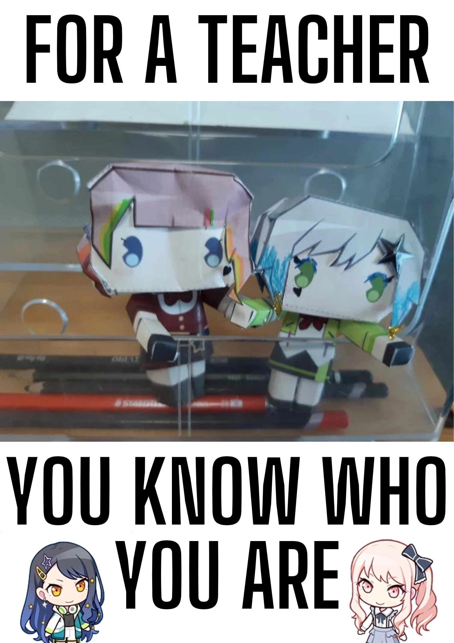 This is what I did because I remember like nothing about the teacher ...