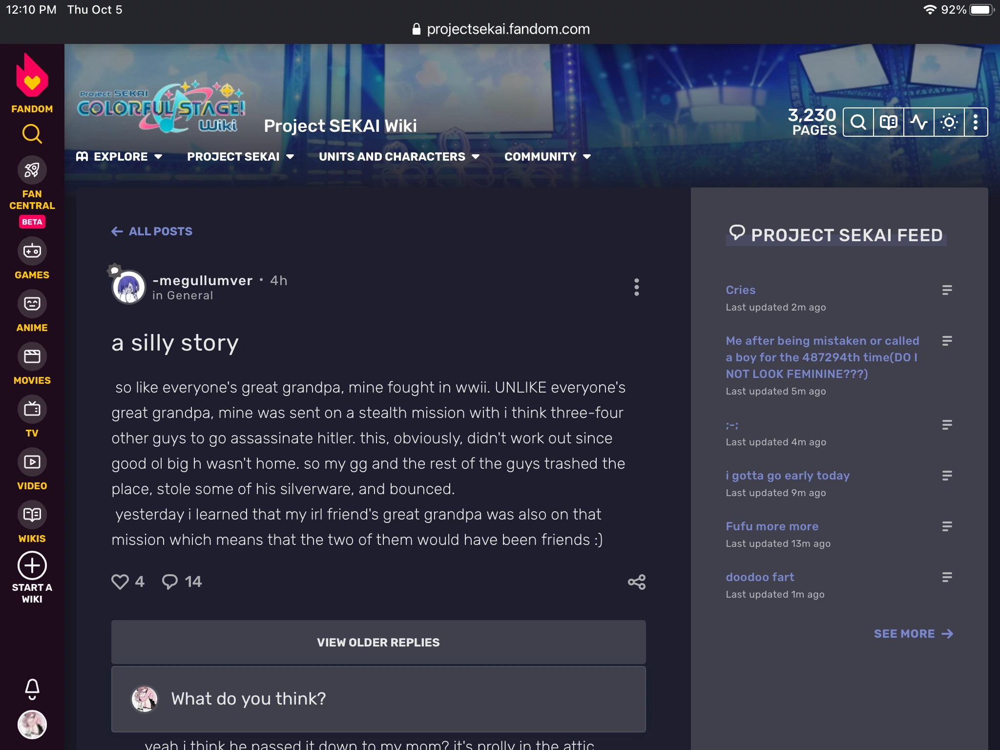 Some wiki posts i have saved | Fandom