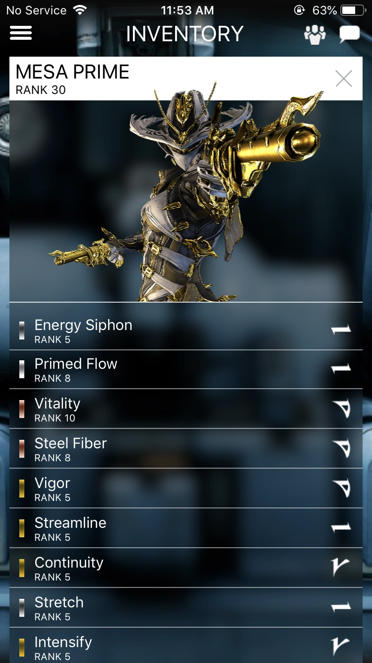 Mesa Prime build | Fandom