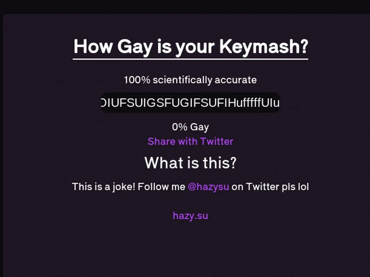 wow according to my keysmash I'm no longer gay | Fandom