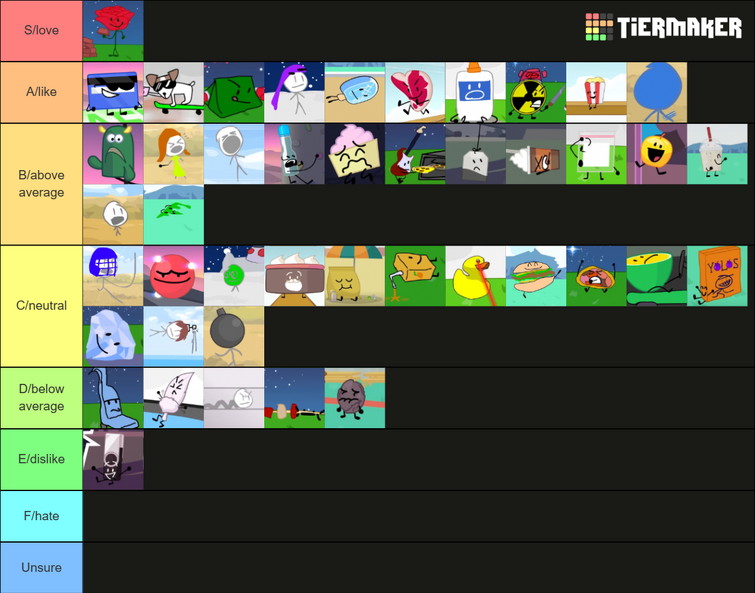 watched all BFDI mini seasons and ranked each character, here's my ...