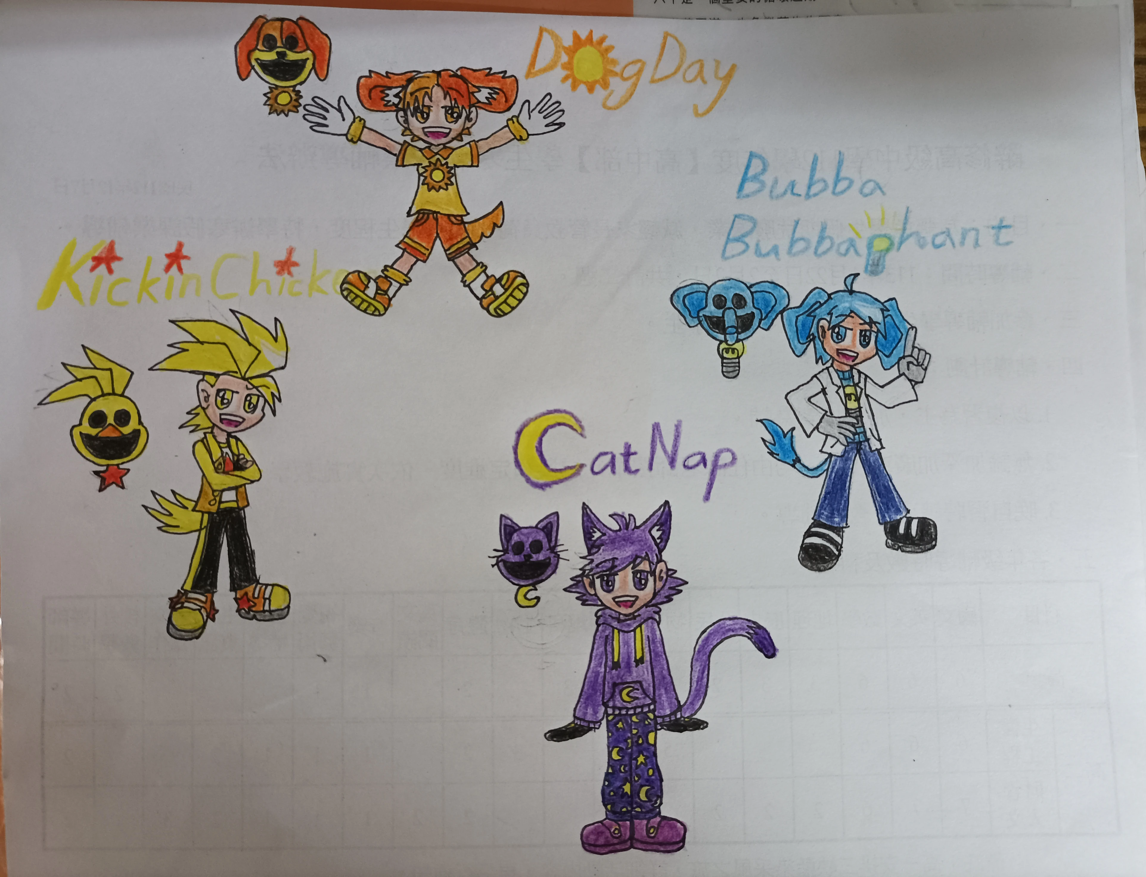 I drew male Smiling Critters as anime boys! | Fandom