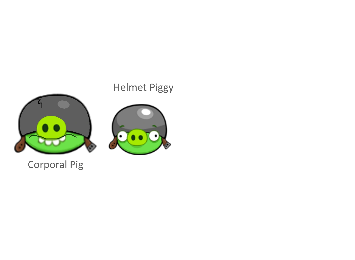 Corporal Pig and Helmet Piggy (Classic designs) | Fandom