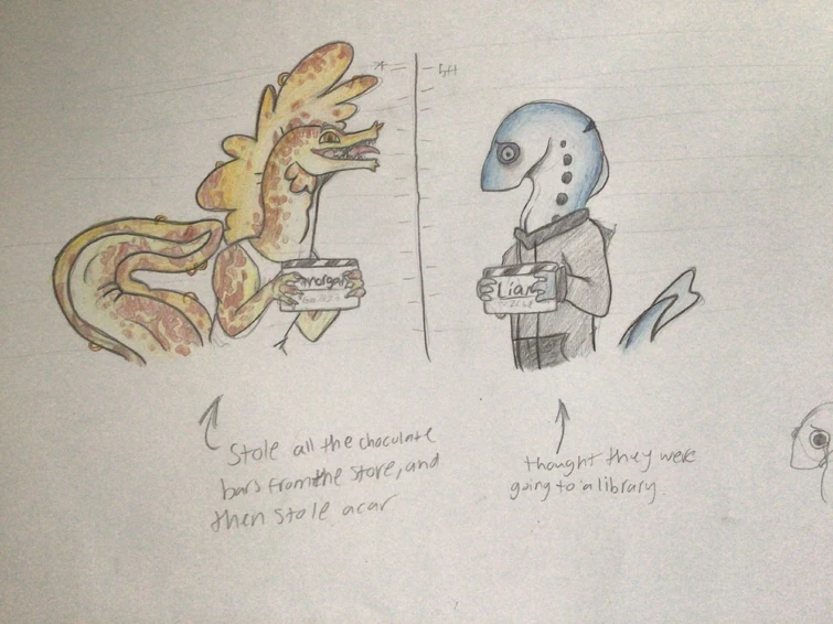 School sketches of the lamprey man | Fandom