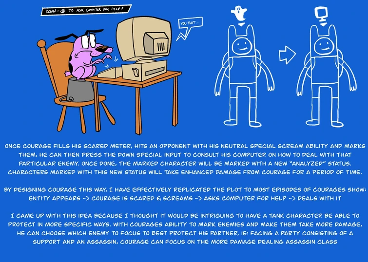 Courage Moveset for Multiversus by thepowerplumber on Twitter. | Fandom