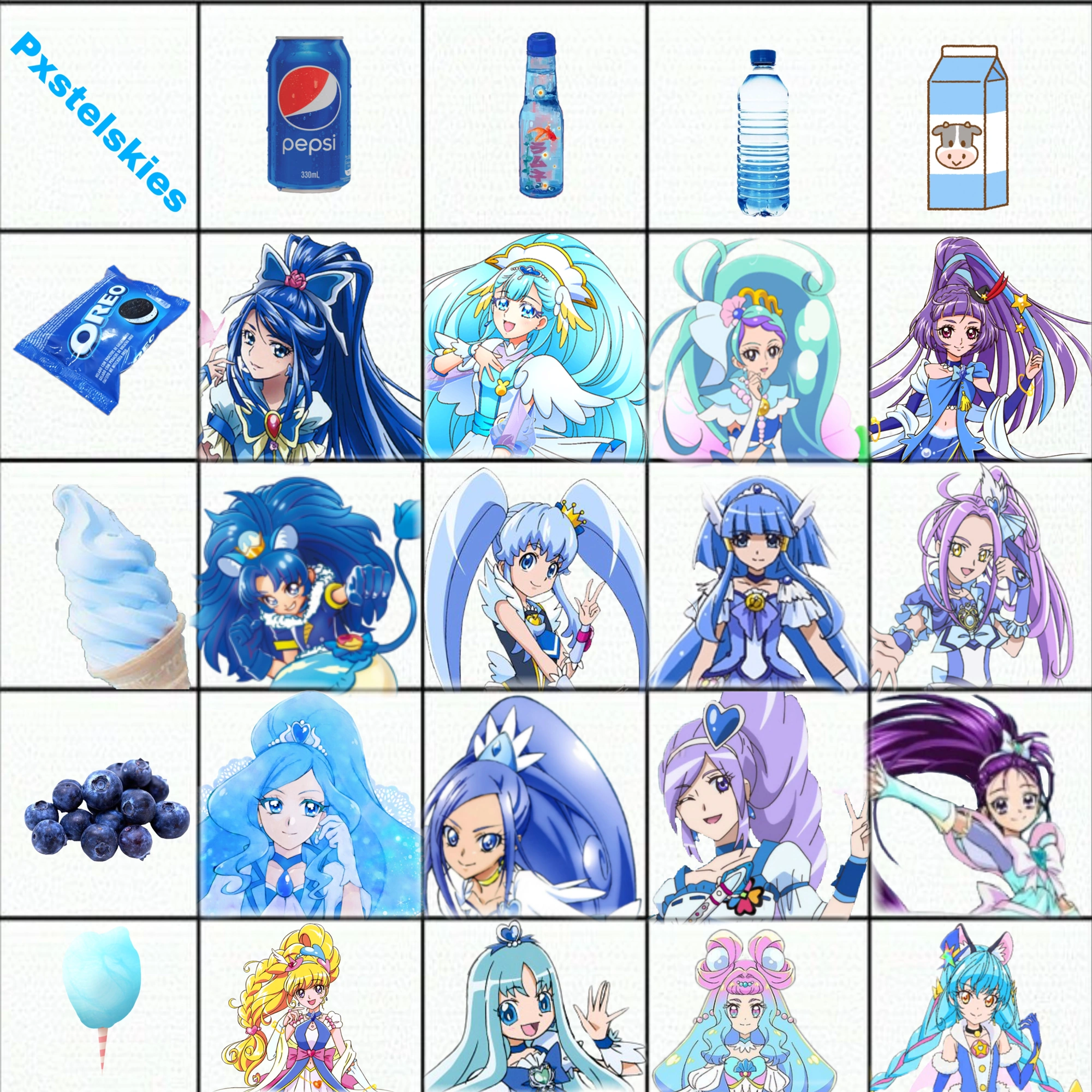 Precure Chart Meme (BLUE EDITION) | Fandom