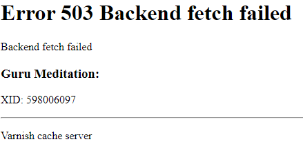 Error 503 backend fetch failed | Fandom