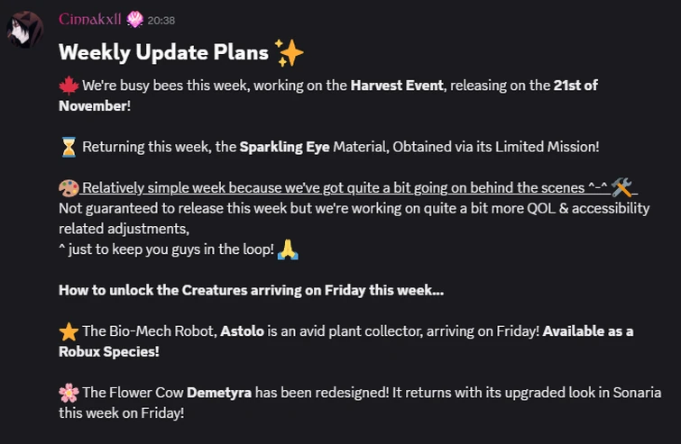 Weekly Update Stuff!! | Fandom