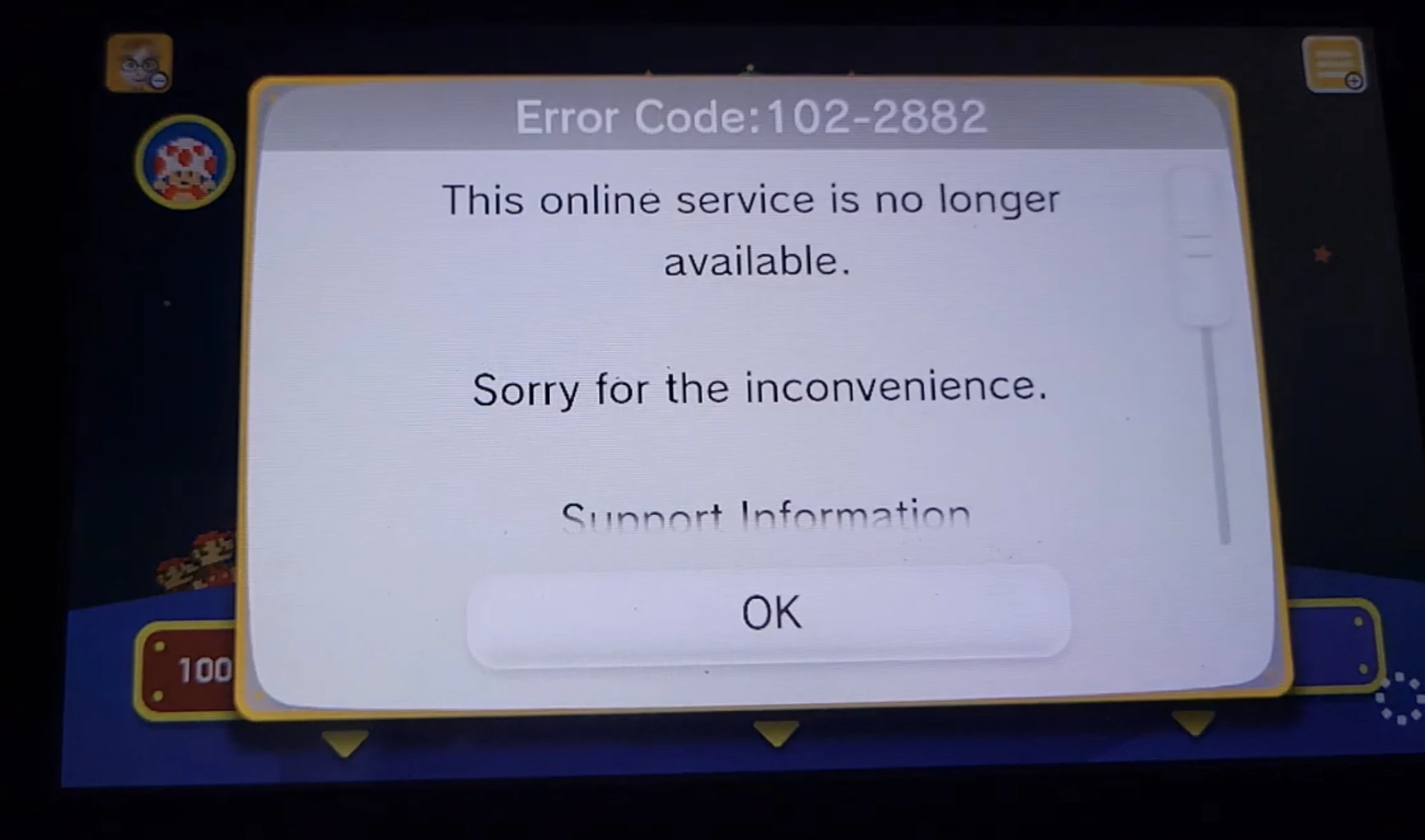 This is the message that you’ll get after the Wii U and 3DS servers shut down | Fandom