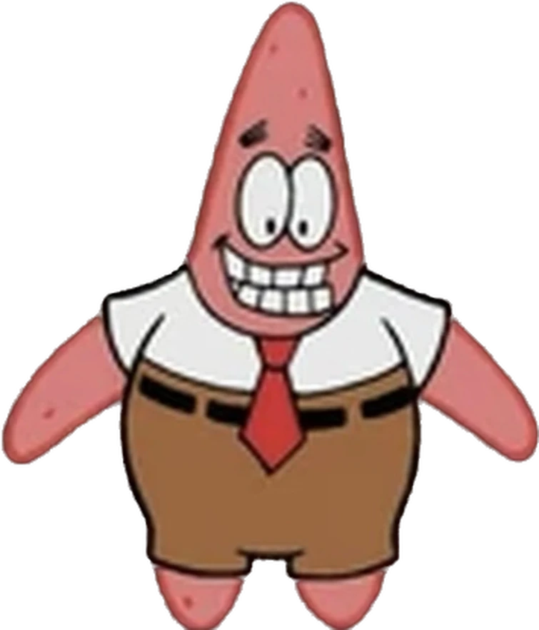 Patrick star wearing SpongeBob’s clothes in no background | Fandom