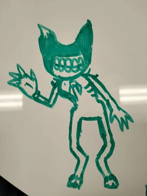 I tried to draw Batdr Ink Demon on my school's whiteboard table (from ...