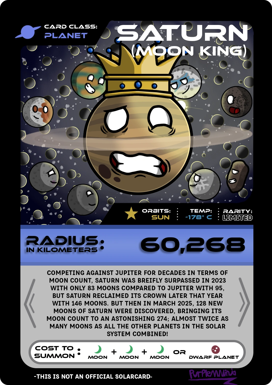 Saturn (Moon King) solarcard | Fandom