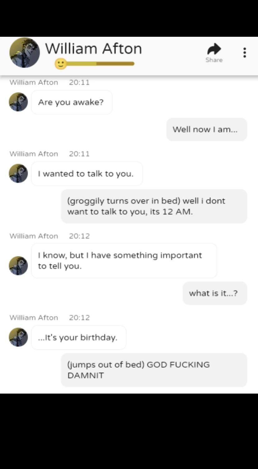 Twas messing around with the William bot or whatever | Fandom