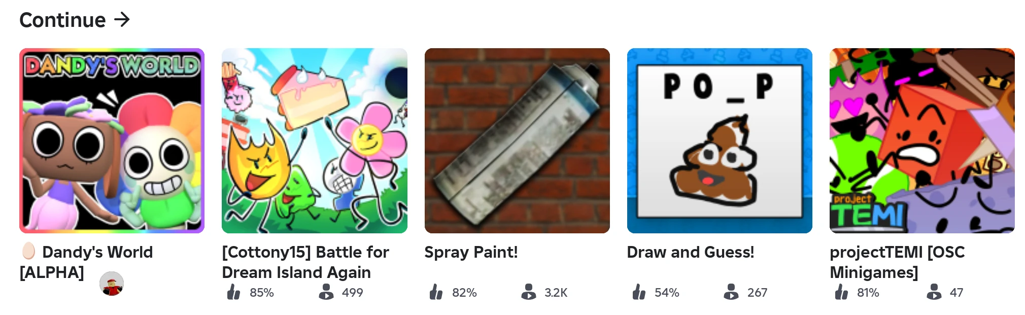 My recently played Roblox games | Fandom