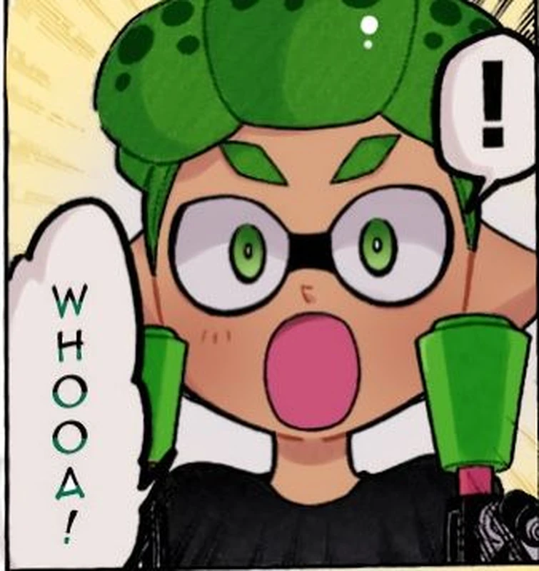 I kinda ship my OC with the green male Inkling(He's about 15-16), cry ...