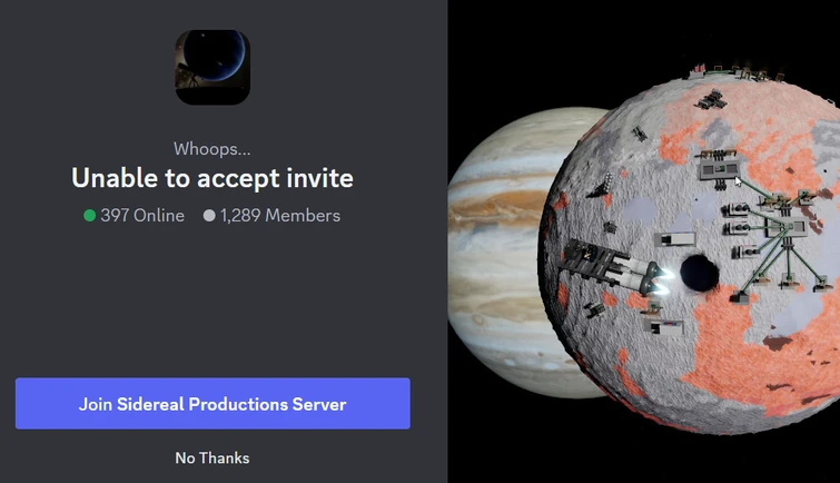 Theres a problem with all the Sidereal server links. | Fandom