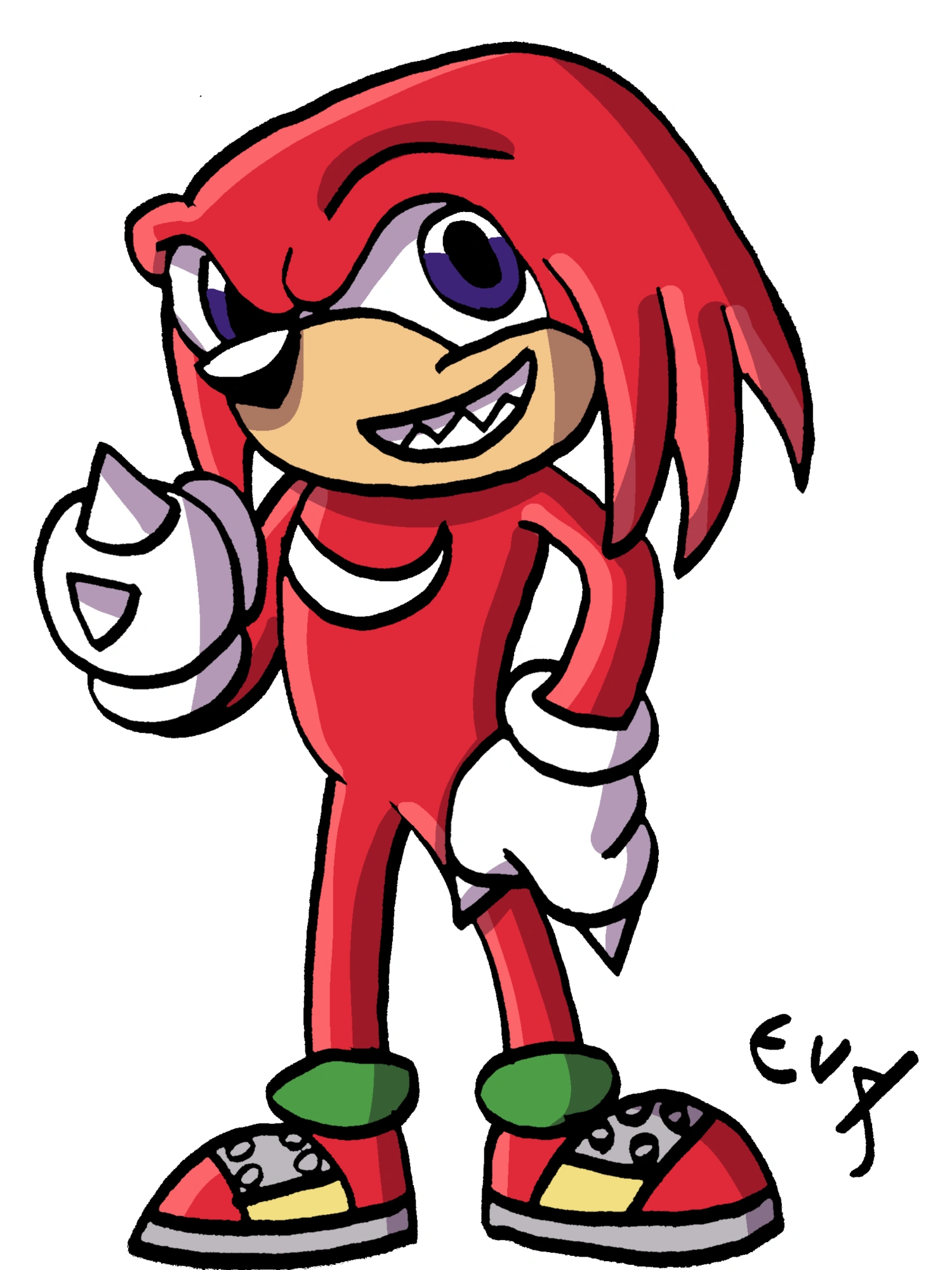My drawing of Knuckles | Fandom