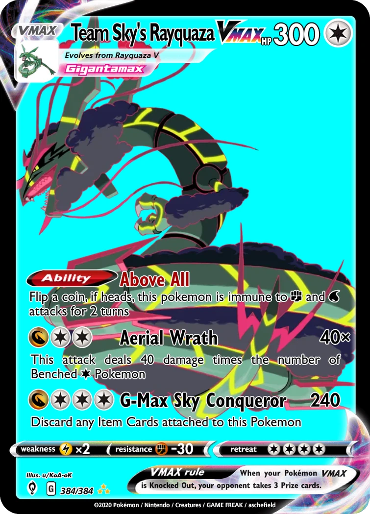I made a pokemon card for Gigantamax Rayquaza | Fandom