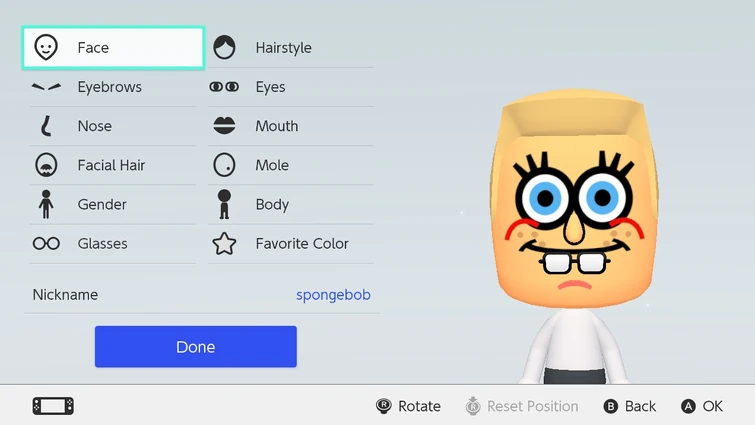 the perfect spongebob mii | Fandom