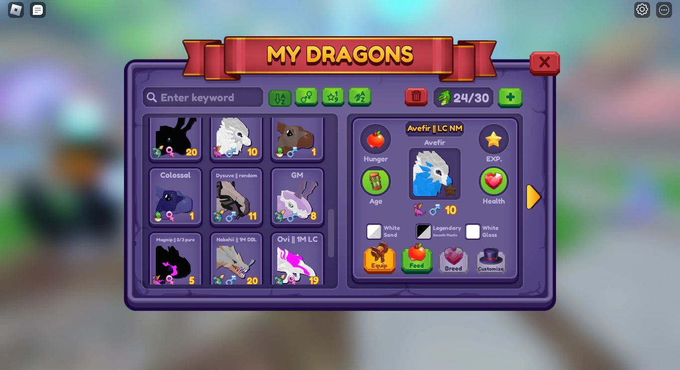 Trade Avefir with leg color + 850k | Fandom