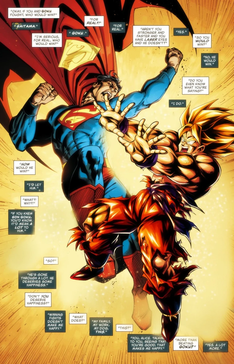 Saw this on Twitter and was wondering would Superman really hold back ...