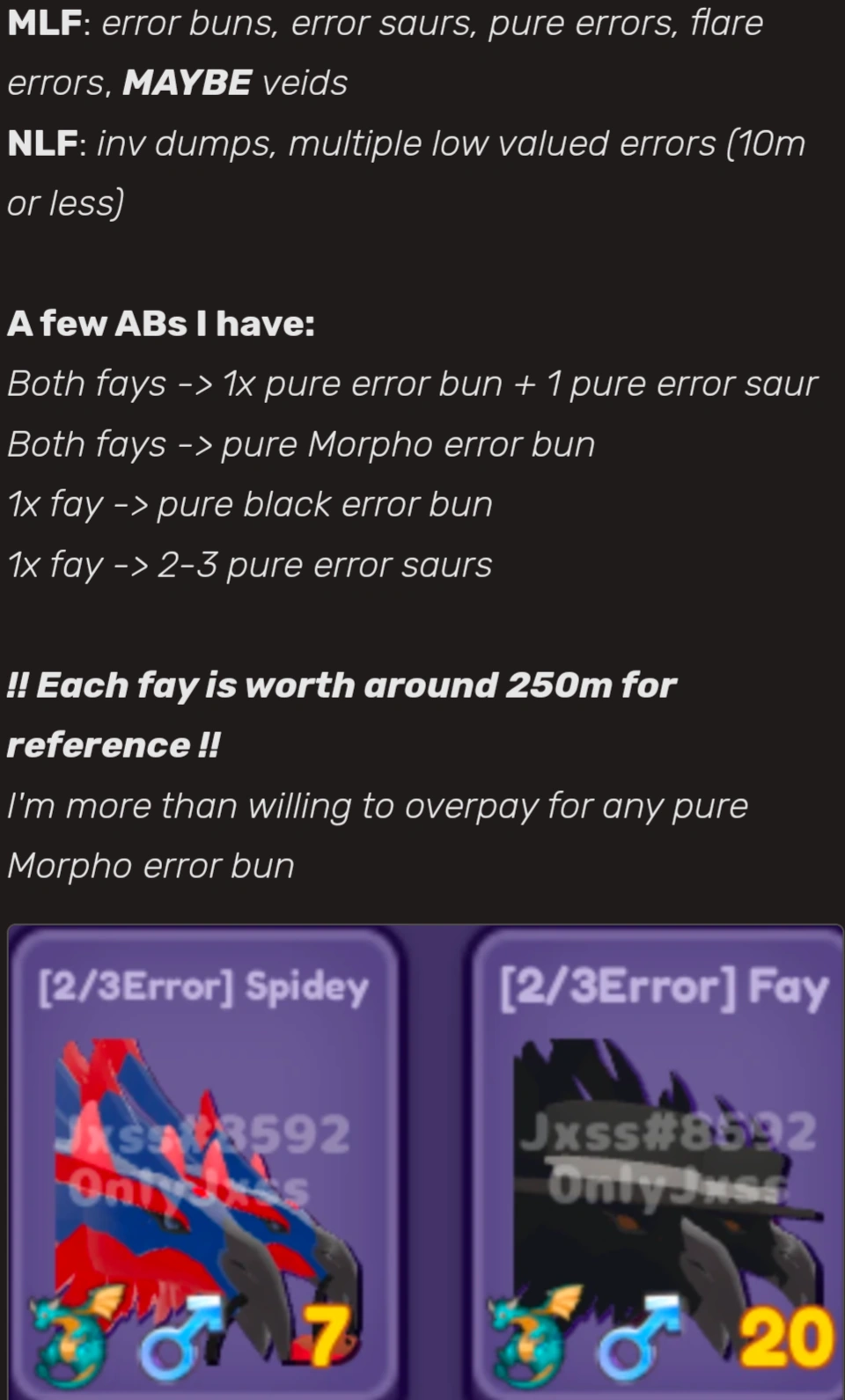 LF any pure error bun + helping a friend | Fandom