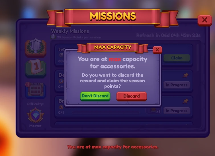 Max accessory capacity problem | Fandom