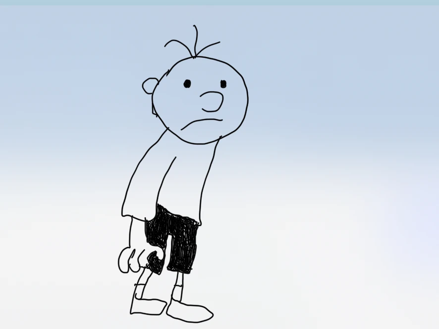 This is Greg with his face fully drawn in. | Fandom