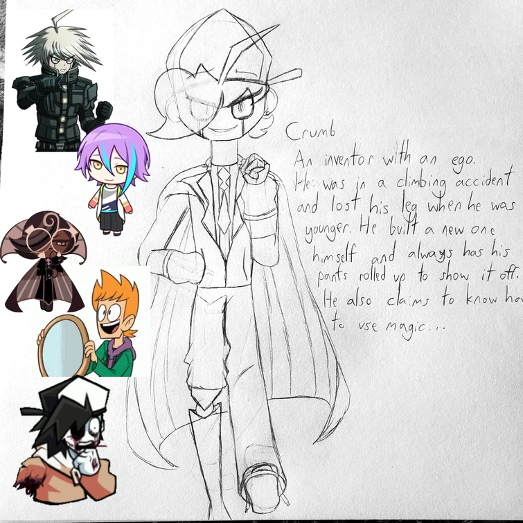 Crumb. The crazy, workaholic, scarred cyborg inventor with an ego. | Fandom