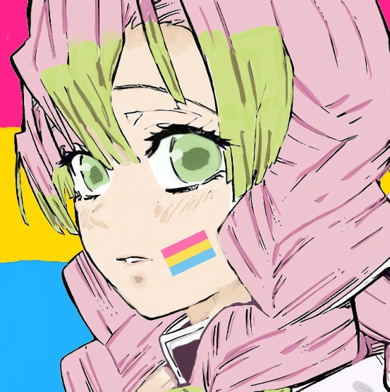 Mitsuri colored manga panel/pride month profile pic | Fandom