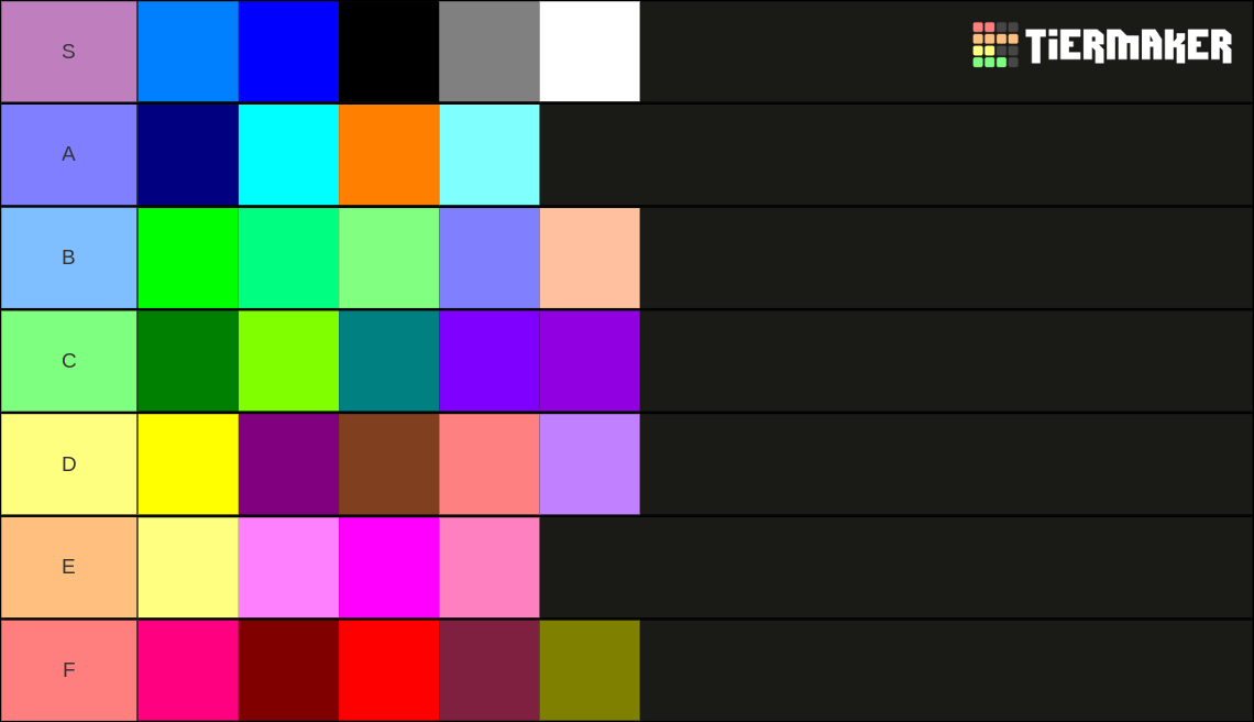 color tierlist | Fandom