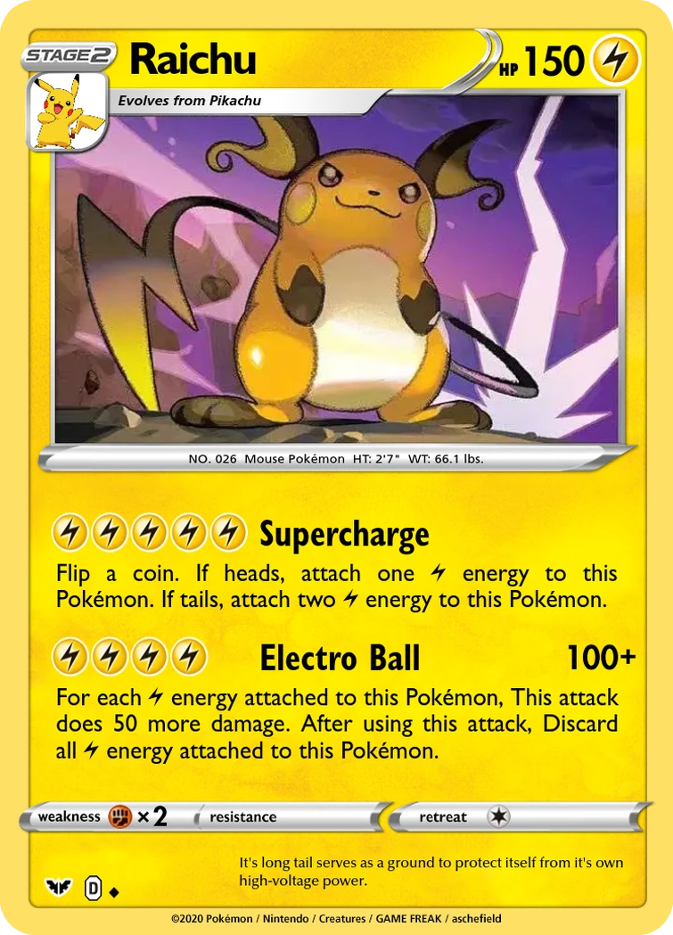 I made my own version of a Raichu card. | Fandom